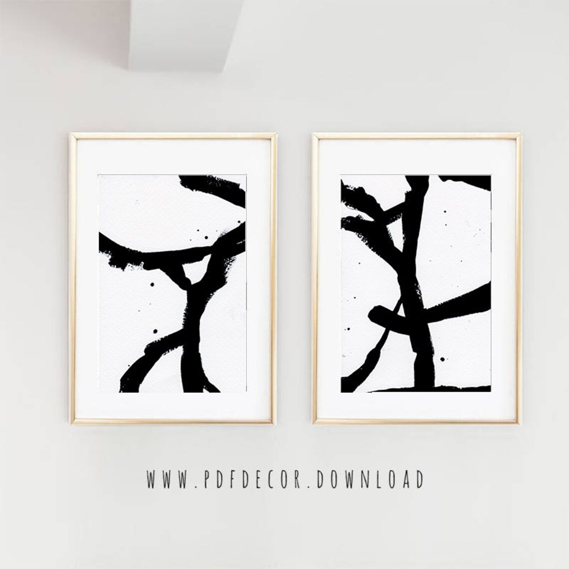 Set of 2 Abstract Art Set of 2 Wall Art Set of 2 Prints | Etsy