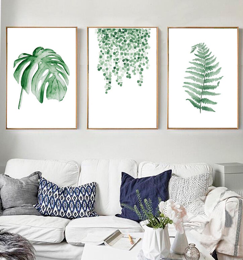 Leaves Prints Set of 3 Leaf Prints Watercolor Leaves - Etsy