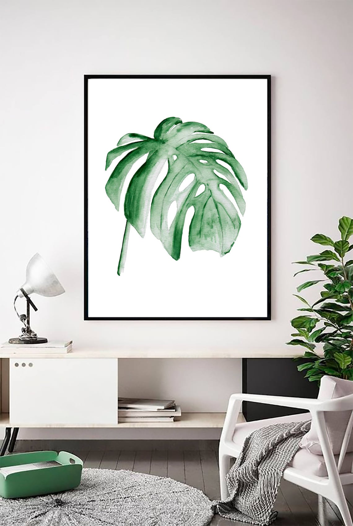 Monstera Leaf Print Monstera Plant Monstera Art Tropical - Etsy