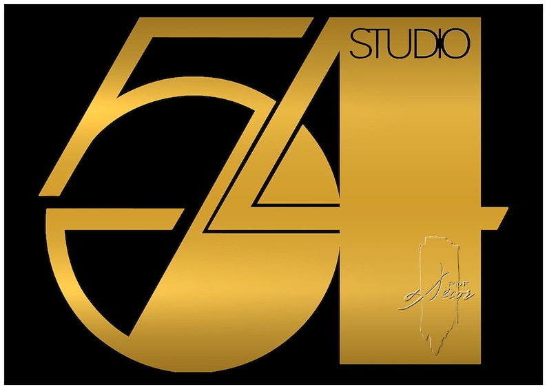 Studio 54 Print Black Gold Poster Art Prints Fashion Print | Etsy