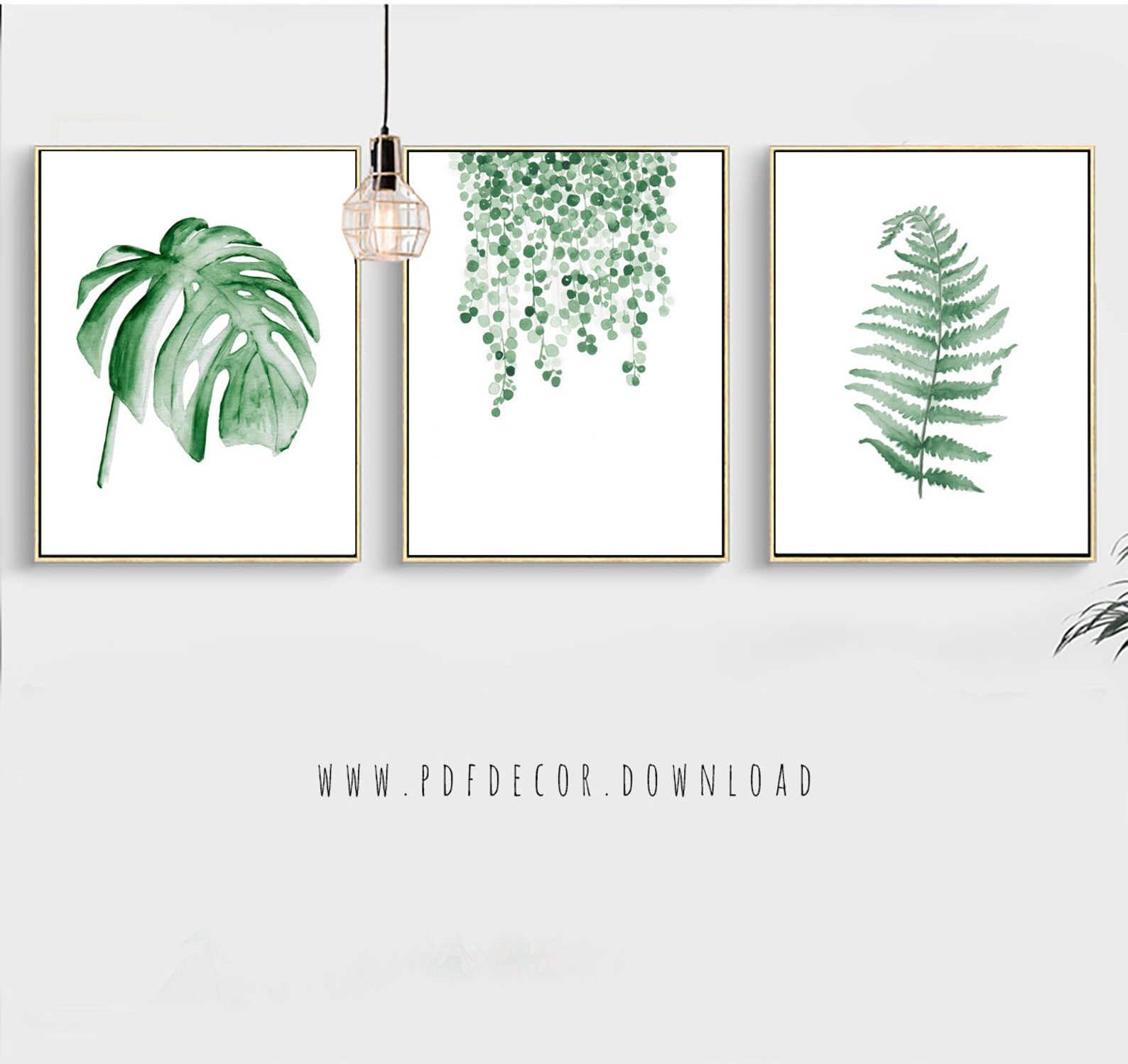 Leaves Prints Set of 3 Leaf Prints Watercolor Leaves - Etsy