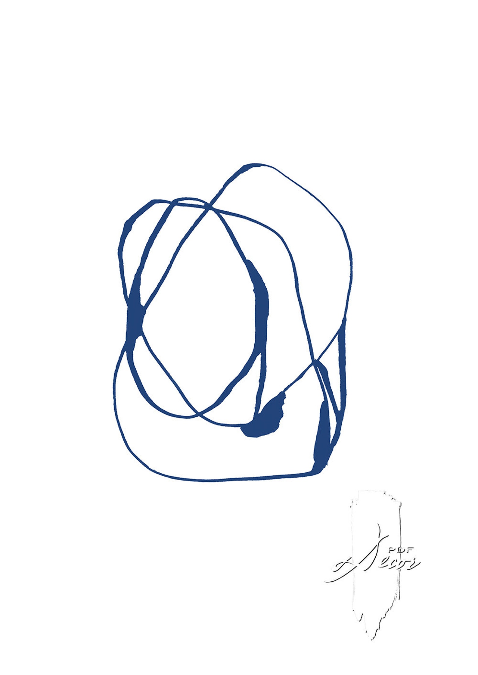 Set of 12 Navy Blue Wall Art Set of 12 Prints Modern Art - Etsy