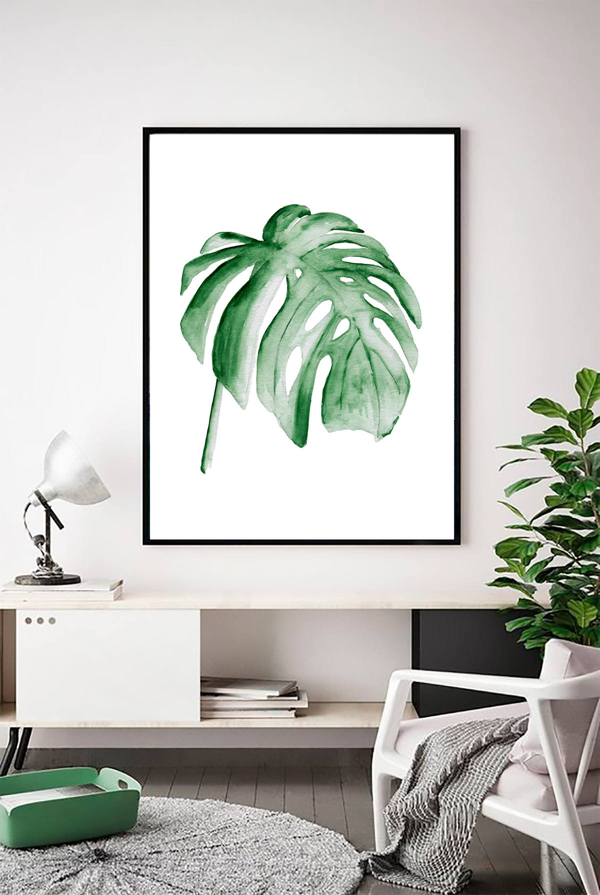 Monstera Leaf Print Monstera Plant Monstera Art Tropical - Etsy