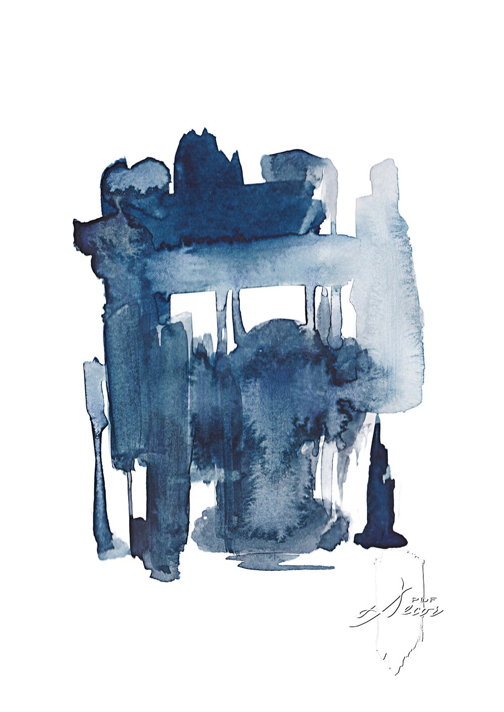 Set of 2 Blue Prints Set of 2 Prints Set of 2 Wall Art Blue | Etsy