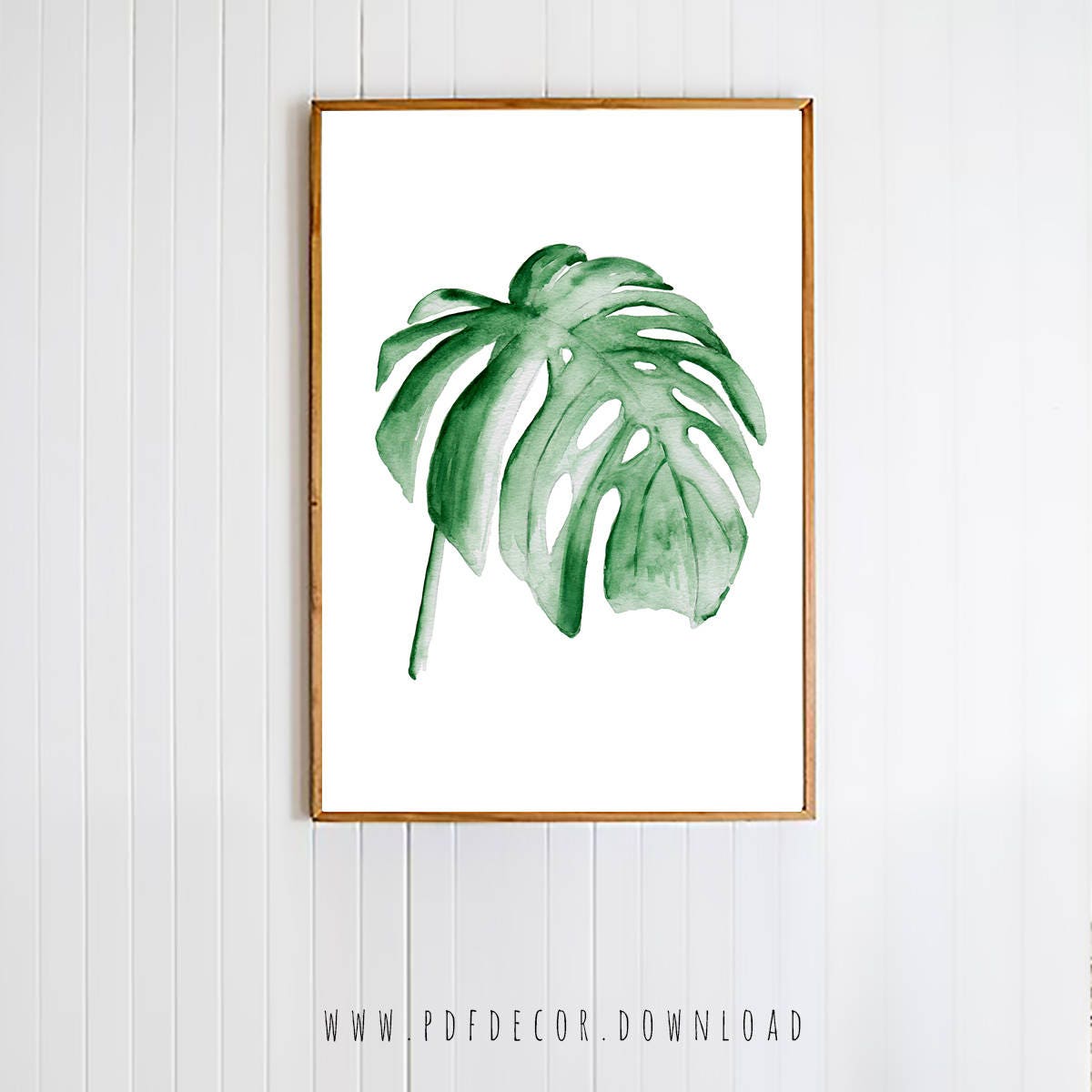 Monstera Leaf Print Monstera Plant Monstera Art Tropical | Etsy