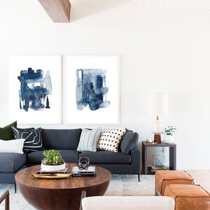 Set of 2 Blue Prints, Set of 2 Prints, Set of 2 Wall Art, Blue Set ...