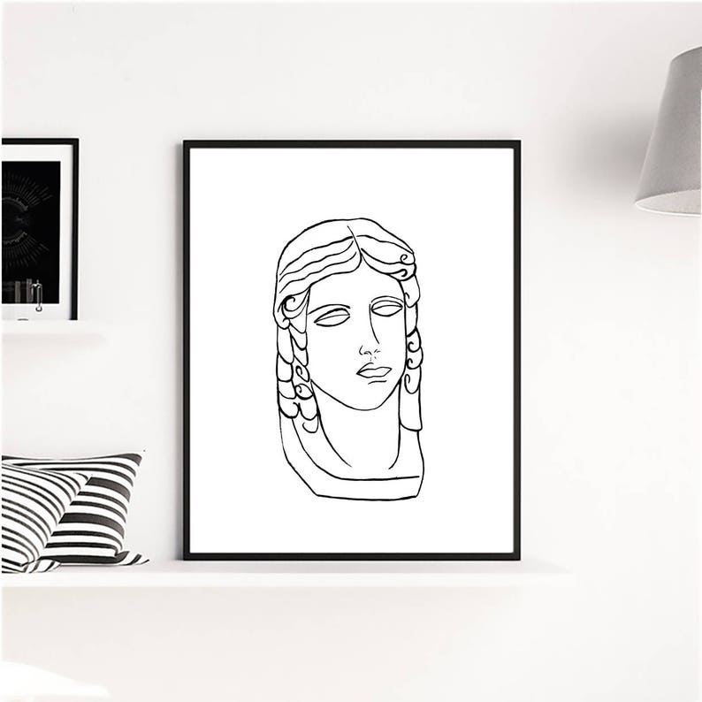 Antique Head Art Print Minimalist Artwork Minimalist Poster - Etsy