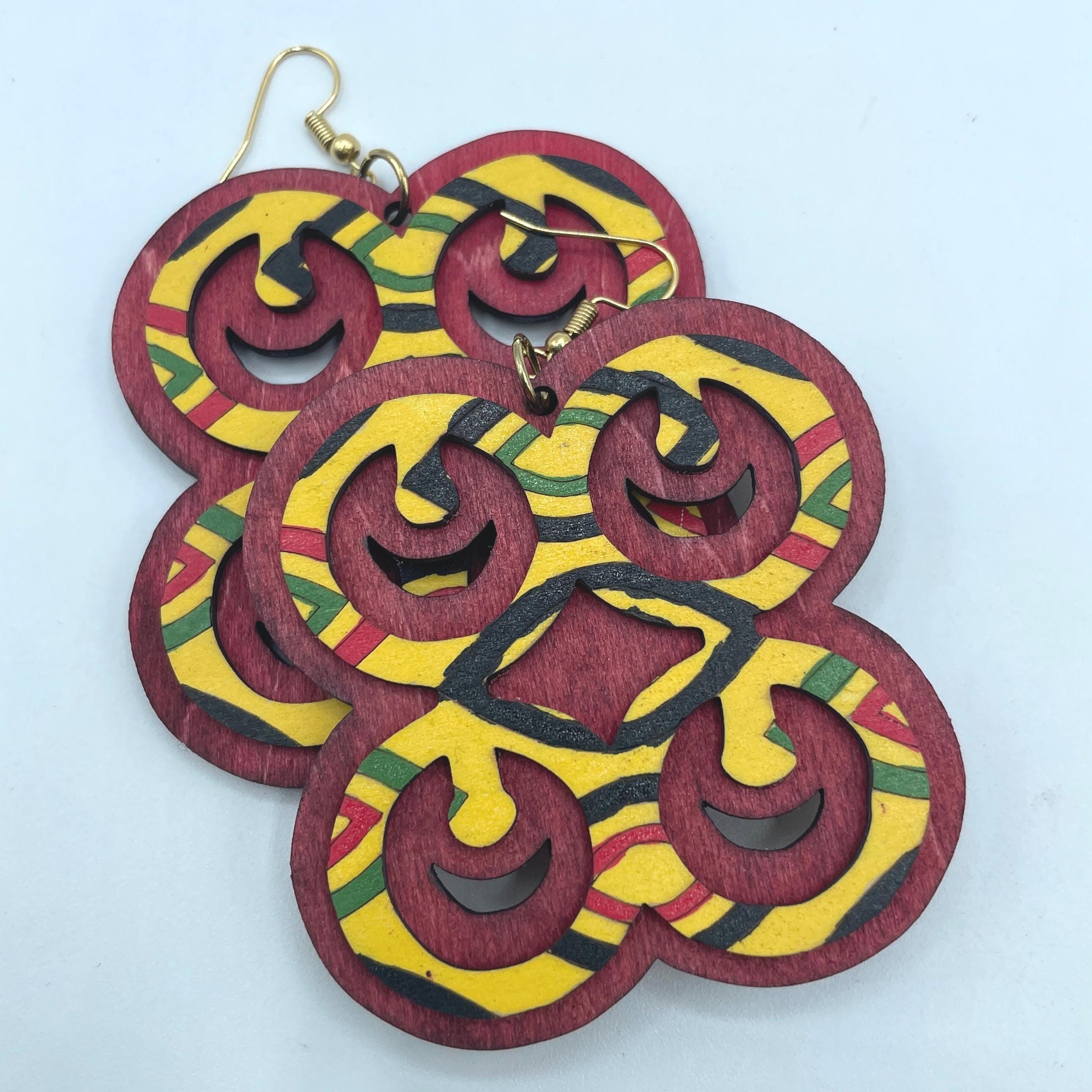 Me Ware Wo in Red Earrings