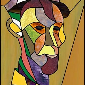 Artdeco Man.stainedglass Pattern - Etsy