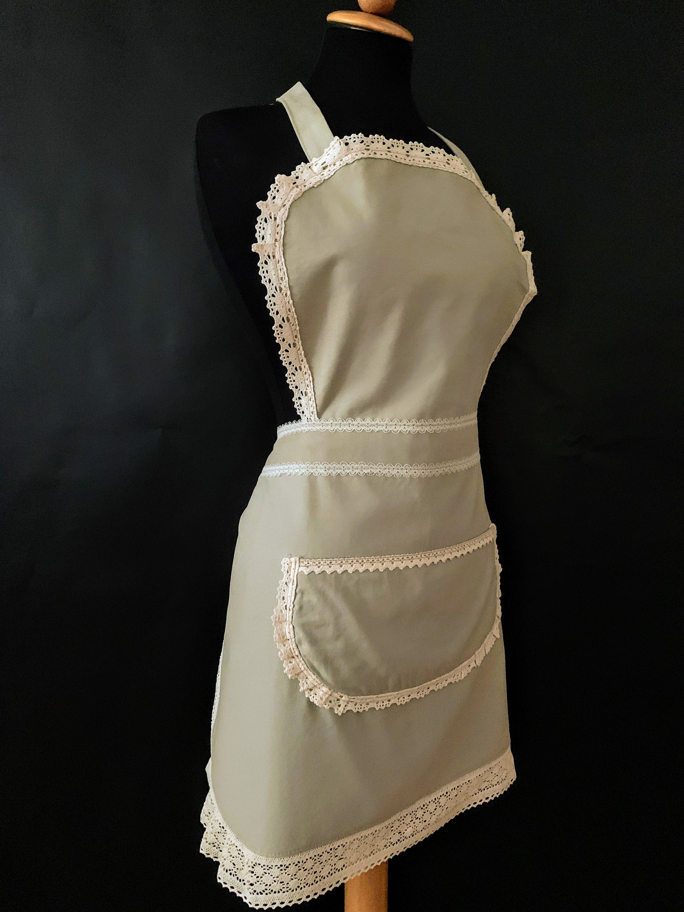 Customized Apron Woman Lace Apron Chic Personalized Apron - Etsy