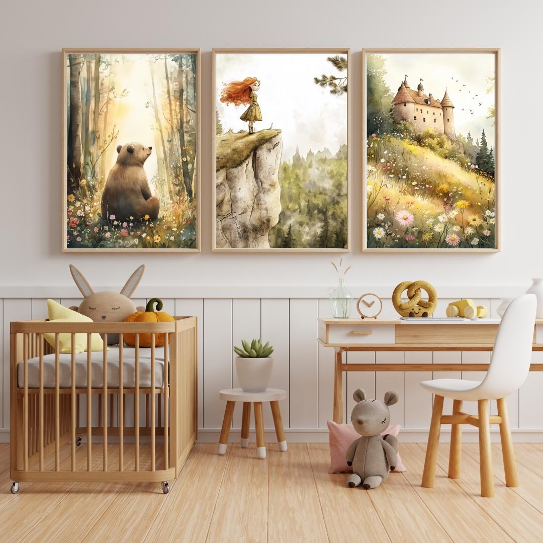 Merida Watercolor Princess Print | Classic Fairytale Storybook Art ...