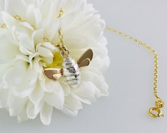 9ct Gold Honey Bee | Etsy