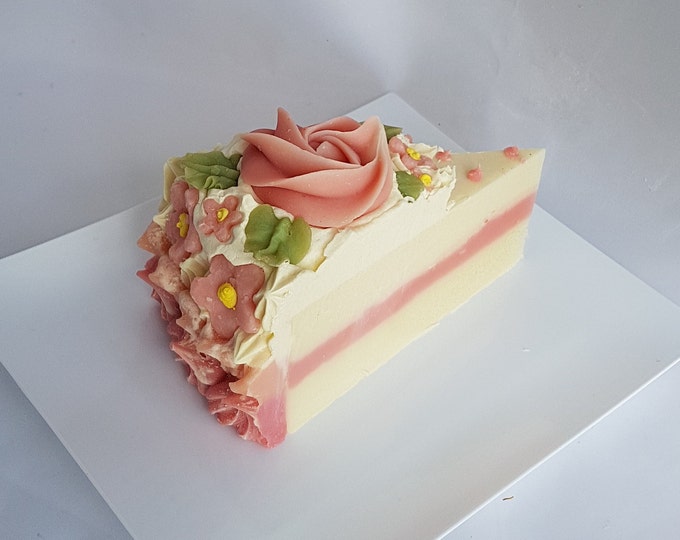 Soap Cake slice Handmade soap Gift for Her Birthday Party | Etsy