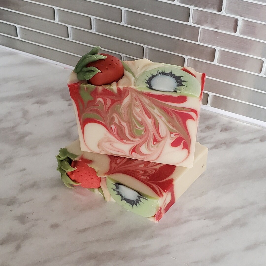 Kiwi & Strawberry - Handmade Soap, All Natural Soap, Cold Process Soap ...