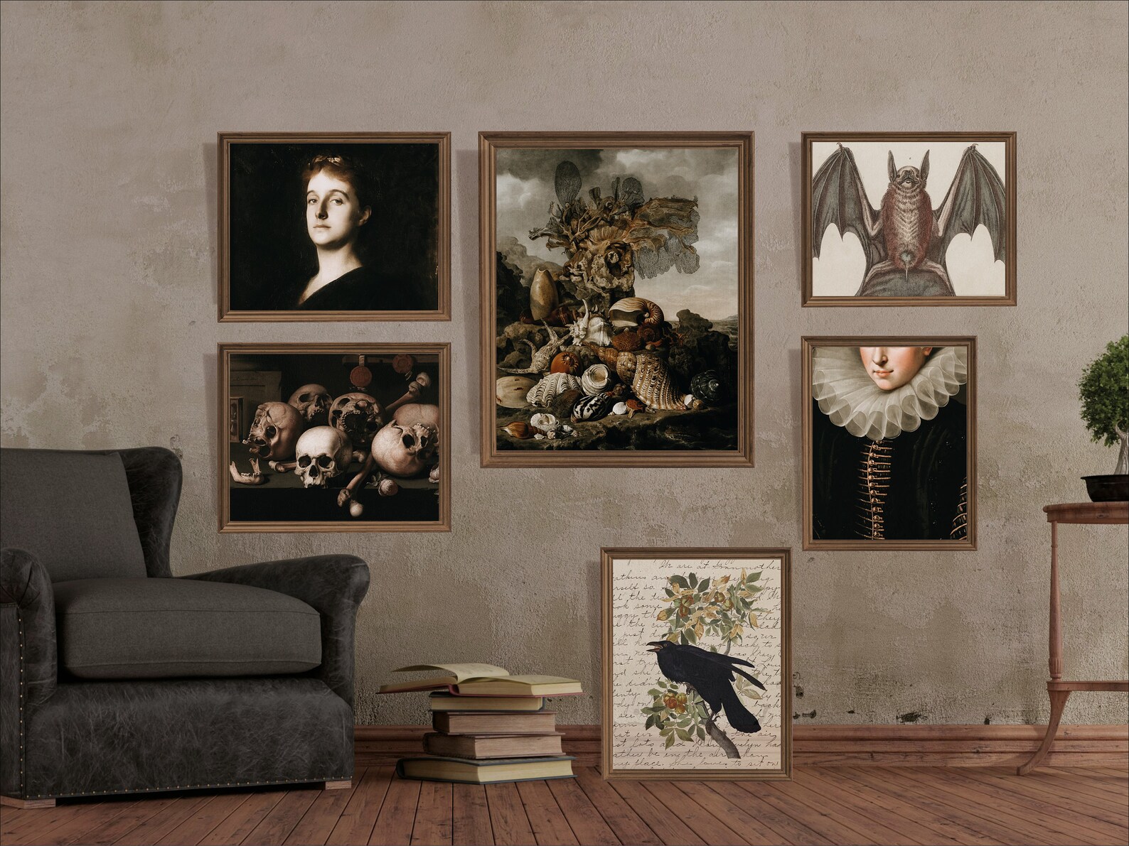Macabre Goth Room Decor | Dark Moody Gallery Wall Art | Occult Decor ...