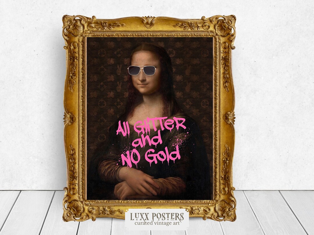 Altered Mona Lisa Art Print: Funny Maximalist Decor (digital Printable ...