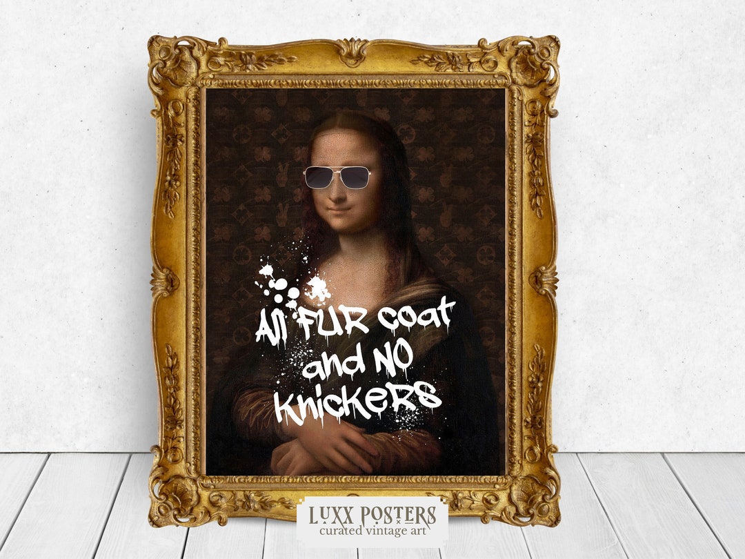 Mona Lisa Altered Art Print: Quirky Graffiti, Maximalist Decor (digital ...