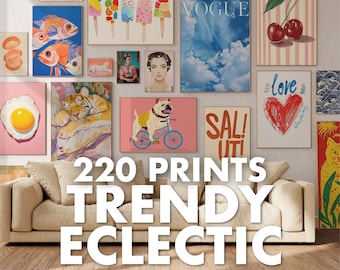 Gallery Wall Set, Bar Cart Posters, Printable Wall Art, Trendy Gallery ...