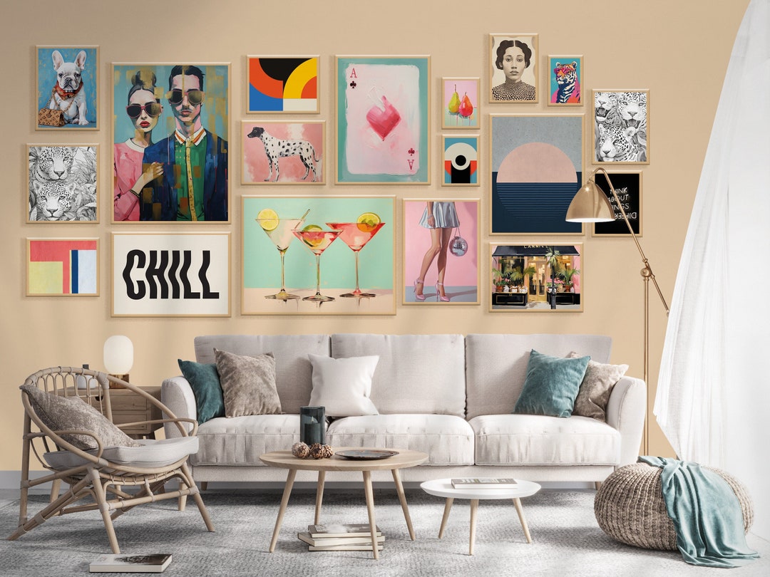 Coquette Rococo Art Print: Hot Pink Graffiti Wall Decor (digital ...