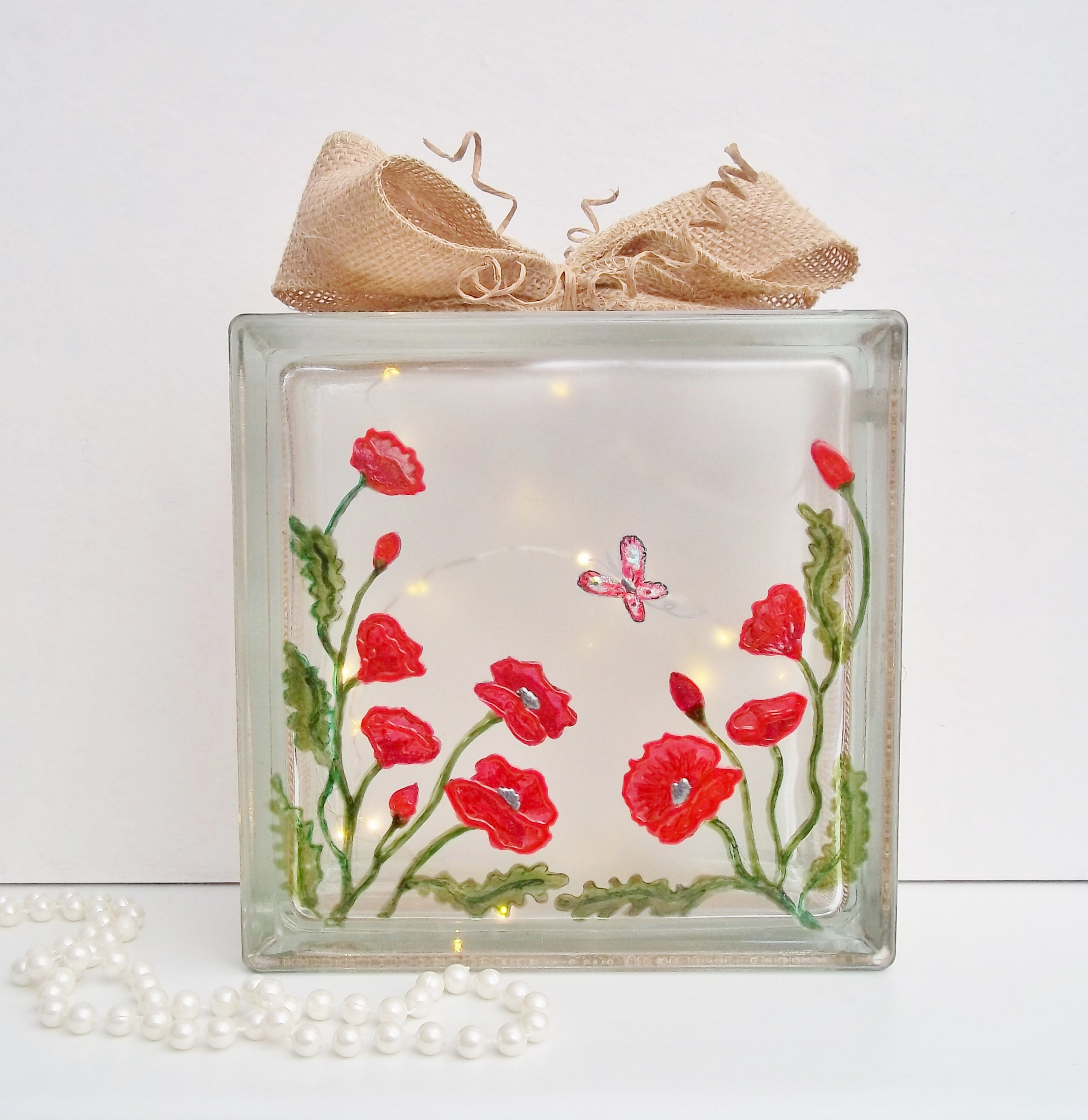 Hand Painted Poppy Light Poppy Themed Gift Poppy Decor - Etsy UK