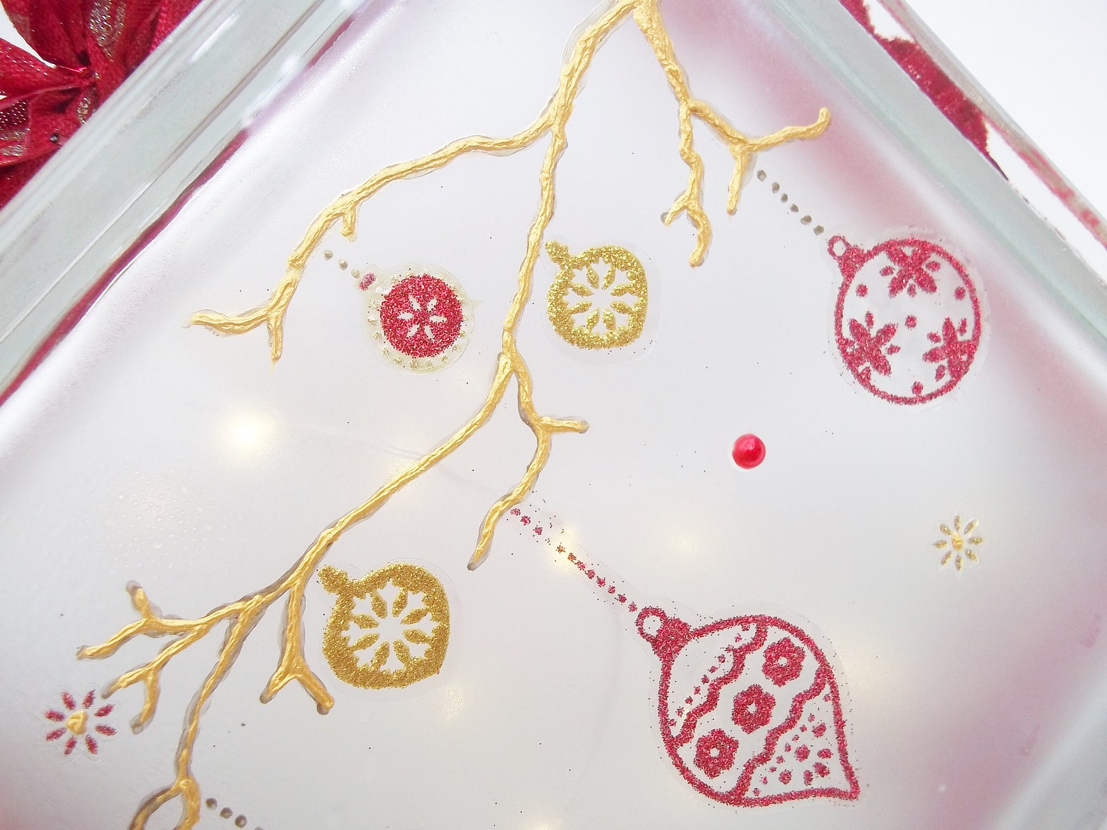 Christmas Light Christmas Decoration Christmas Glass Block - Etsy