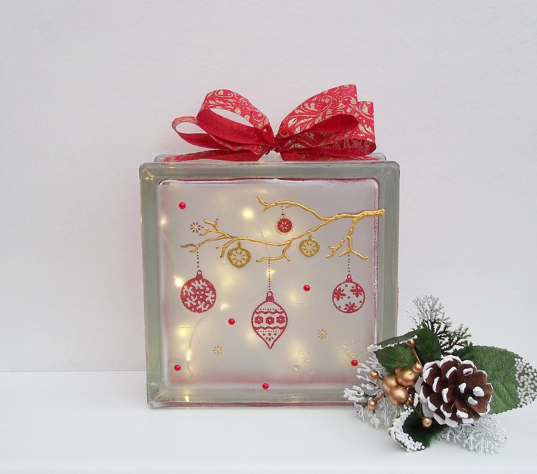 Christmas Light, Christmas Decoration, Christmas Glass Block Light ...