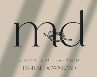 Couple Monogram Design • N&M • Tying the Knot - Etsy