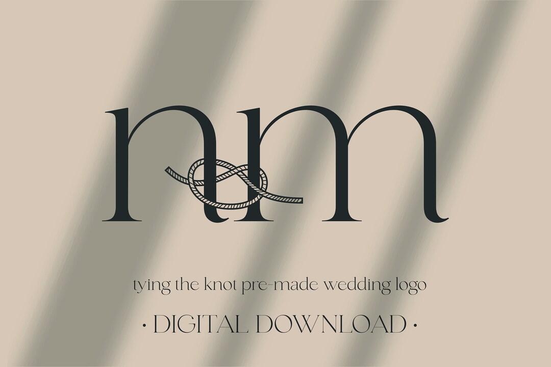 Couple Monogram Design • N&M • Tying the Knot - Etsy