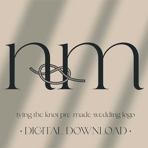 Couple Monogram Design • N&M • Tying the Knot - Etsy