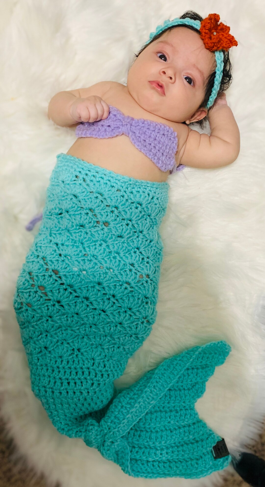 Mermaid Photo Prop/newborn Mermaid/mermaid Shower Gift/ Crochet Mermaid ...