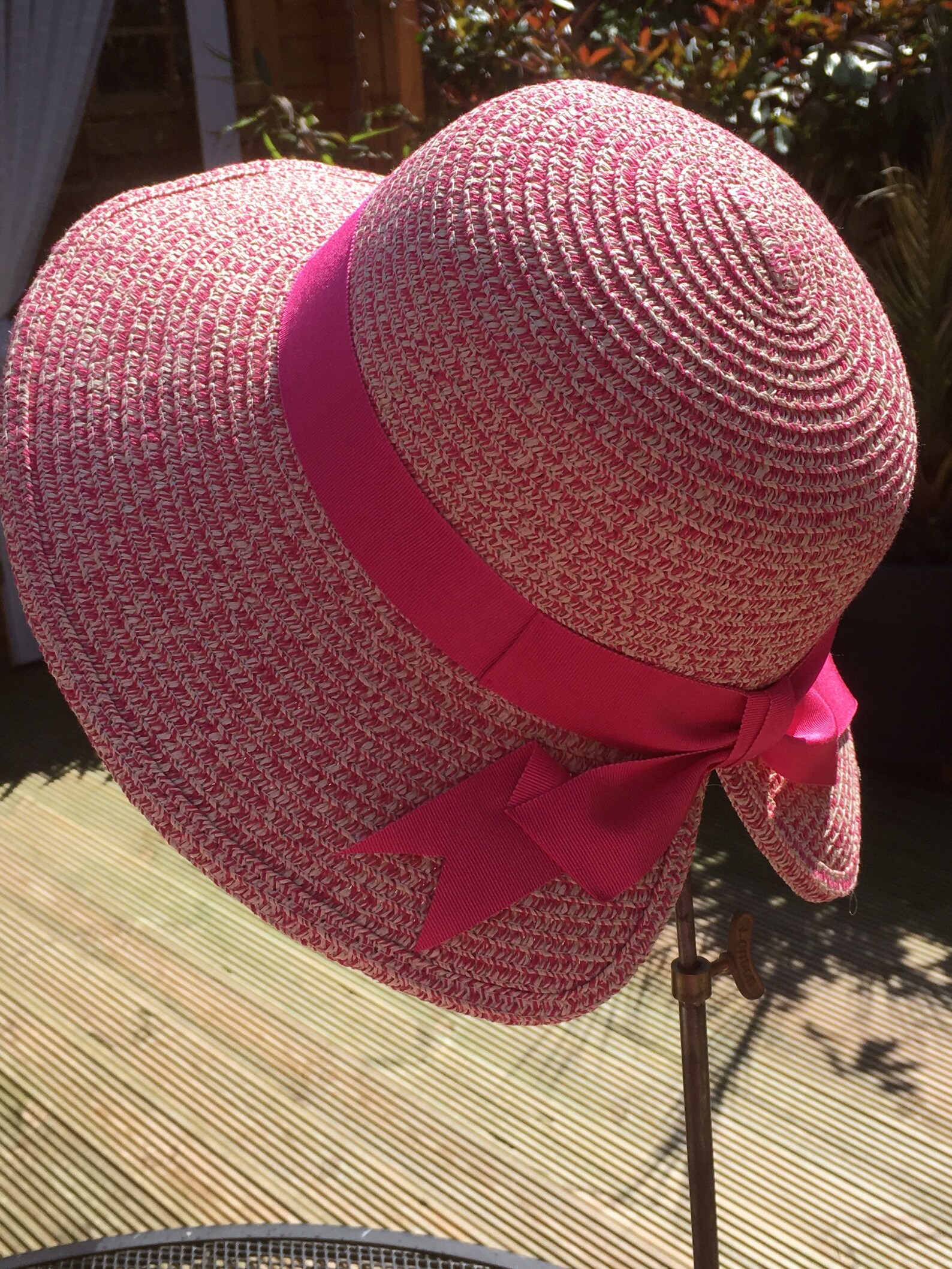 Pink Straw Sun Bonnet - Etsy
