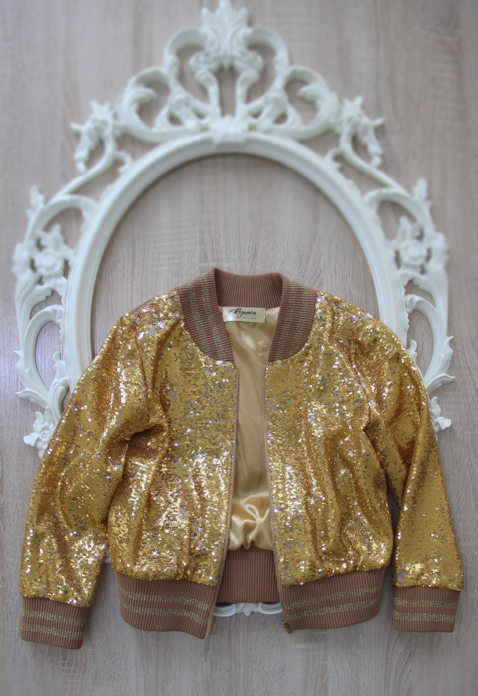 Children Gold Sequin Bomber Kids Sequin Jacket Gold Sparkle - Etsy