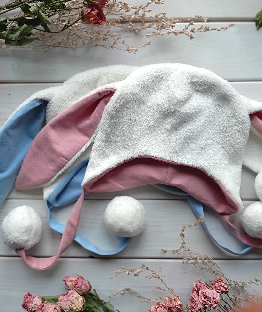 Cute Bunny Hat, Bunny Ears Hat, Twins Baby Gifts Boy Girl, Rabbit Long ...