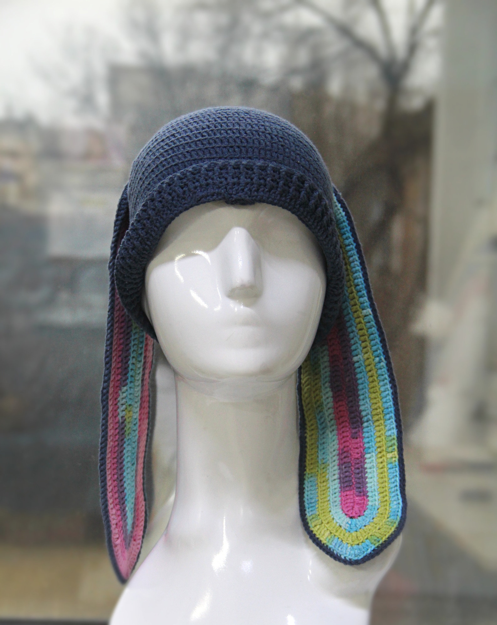 Crochet Bunny Ear Mask Hat Rabbit Ear Beanie Handmade Bunny - Etsy