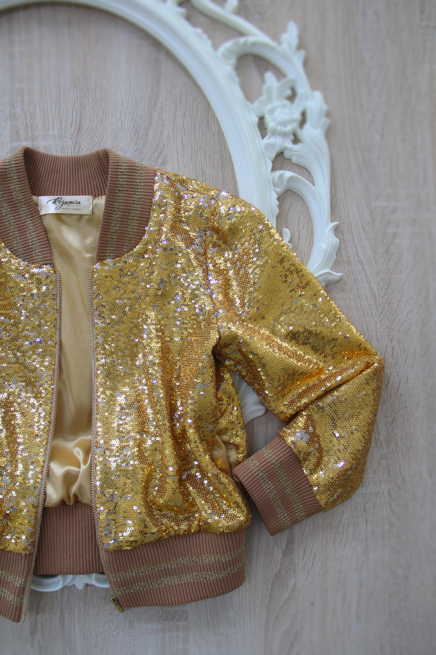 Children Gold Sequin Bomber Kids Sequin Jacket Gold Sparkle - Etsy