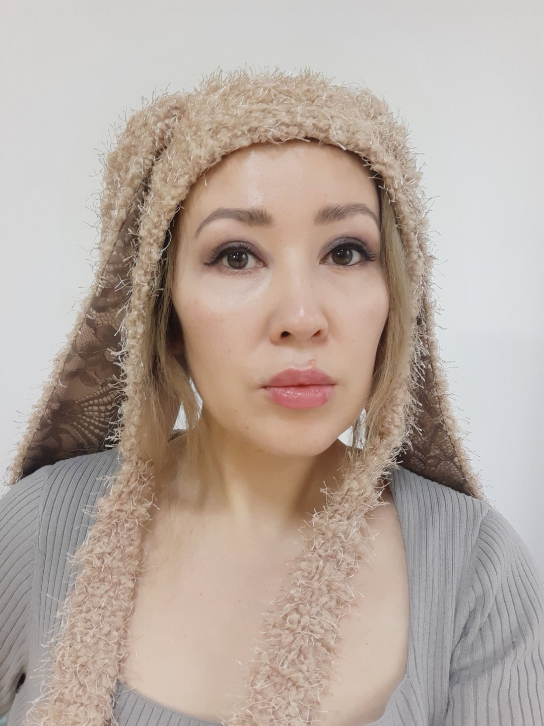 Fluffy Bunny Ear Bonnet, Handmade Adult Rabbit Eat Hat - Etsy