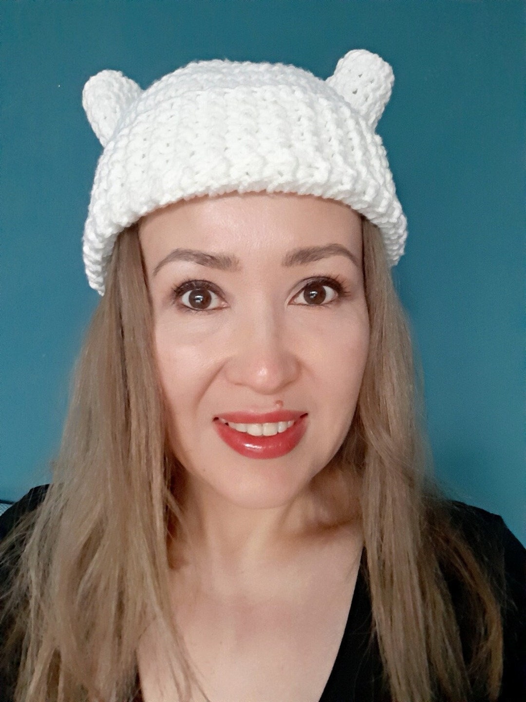 Finn the Human Inspired White Beanie Crochet Hat With Ears - Etsy