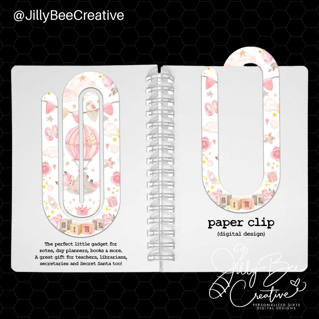 Paperclip Sublimation Design, Png File for Sublimation Blank, Pink Baby ...