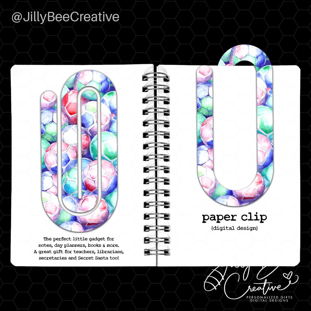 Paperclip Sublimation Design, Png File Sublimation Blank, Soccer Lover ...