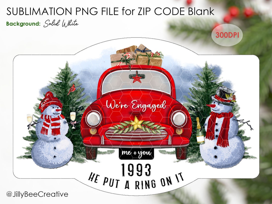 We're Engaged | Red Bug Car Snowman Snowwoman | PNG for Sublimation ...