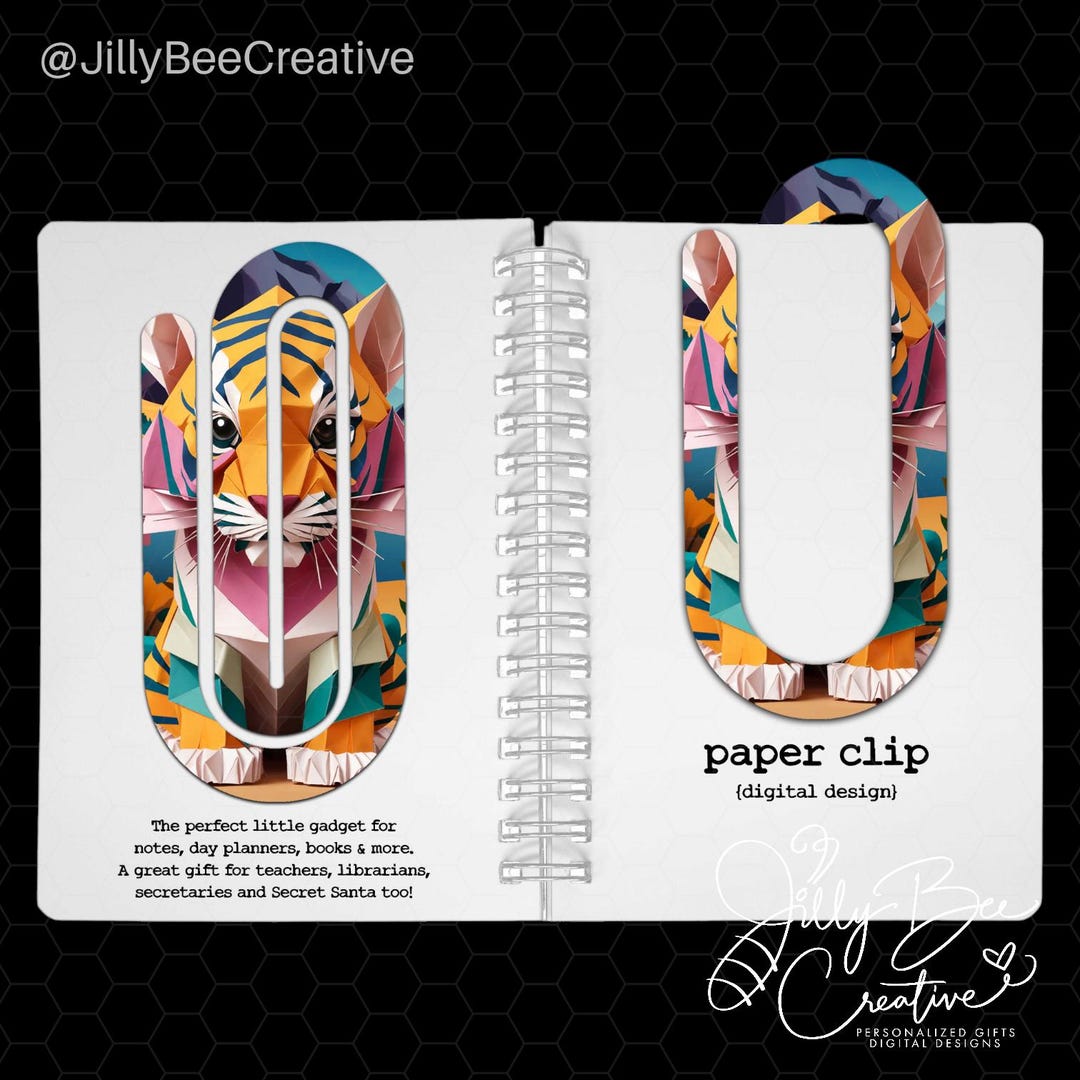 Paperclip Sublimation Design, Png File for Sublimation Blank, Origami ...