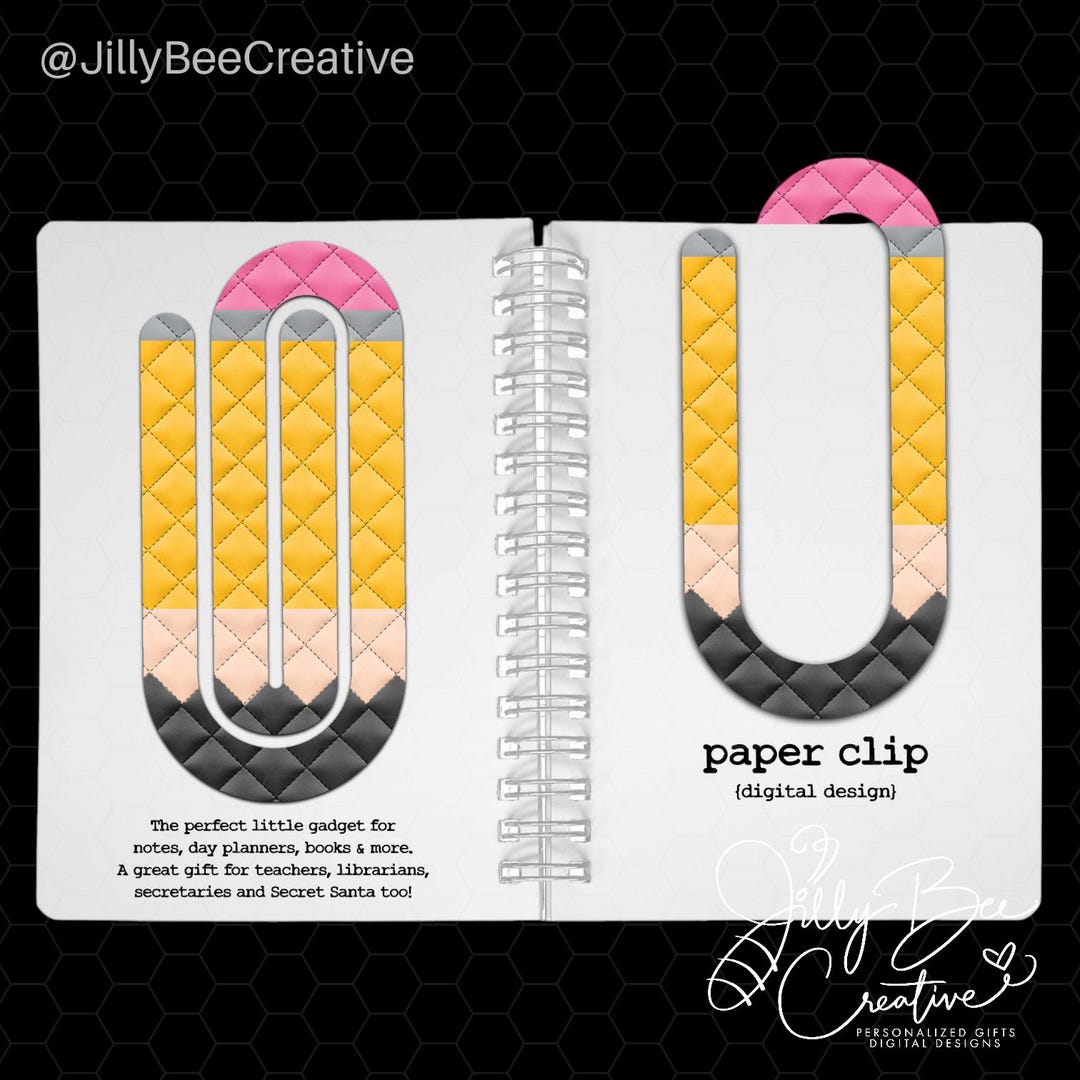 Paperclip Sublimation Design, Png File Sublimation Blank, School Pencil ...
