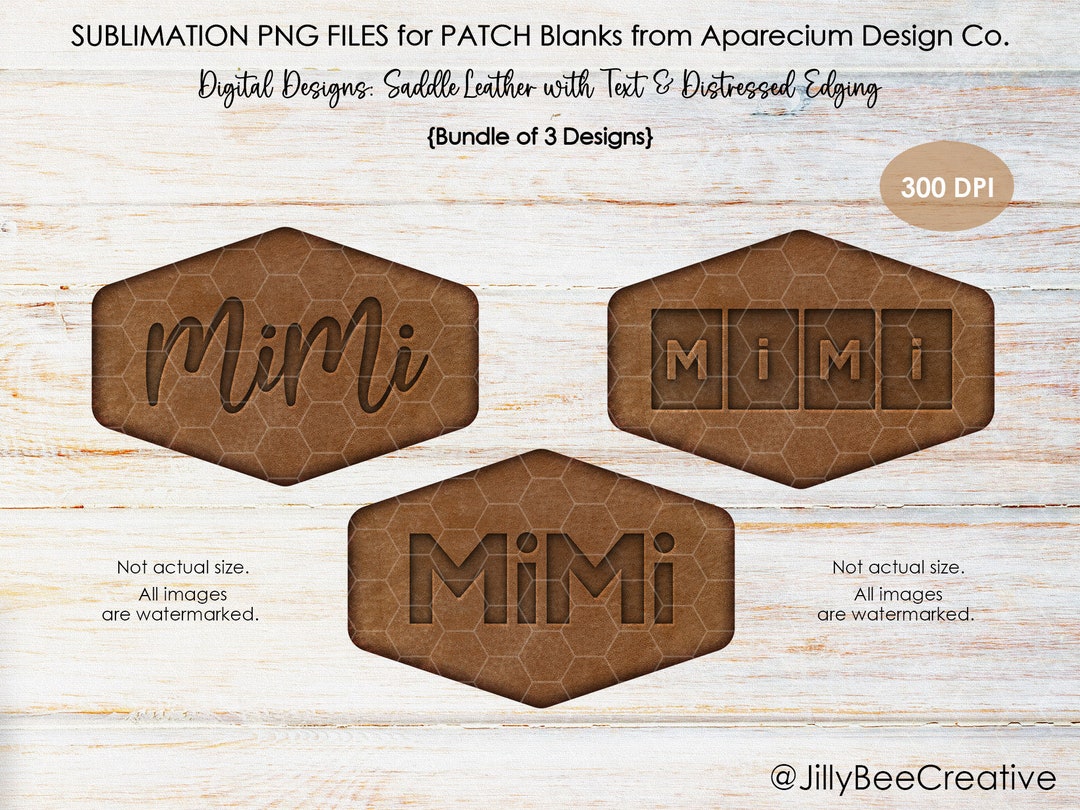 DIGITAL DESIGN Adhesive Hexagon Patch Bundle Sublimation Blank Saddle ...