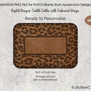 DIGITAL DESIGN | Adhesive Rectangle Patch Blank for Sublimation Only | Distressed Leather With ...
