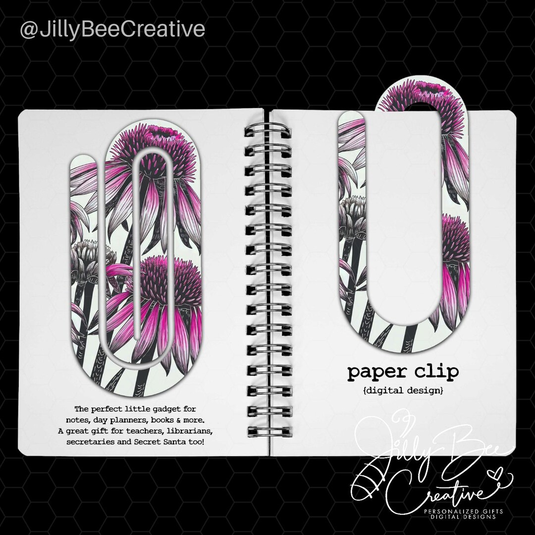 Paperclip Sublimation Design, Png File for Sublimation Blank, Echinacea ...