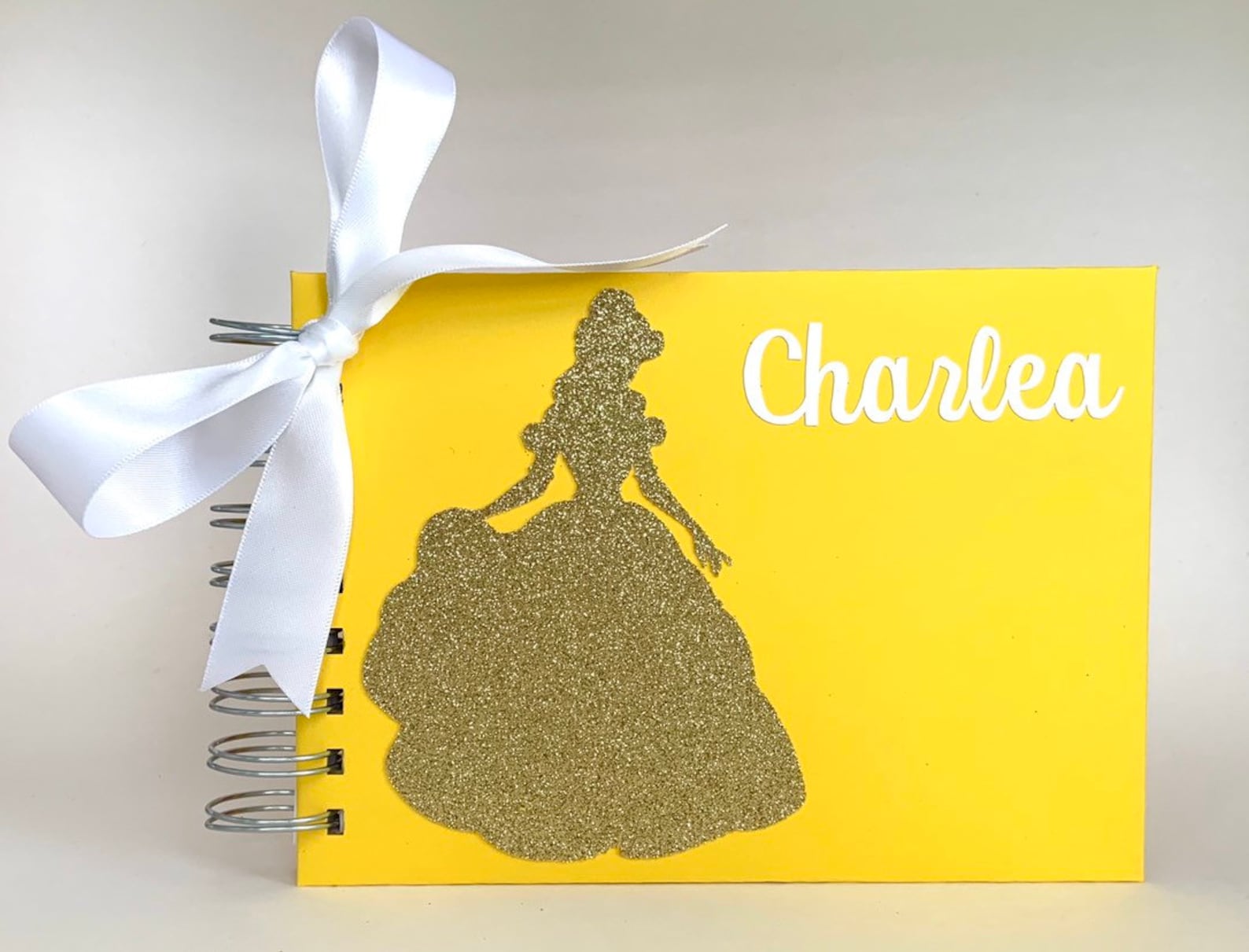 Disney Autograph Book Princess Belle Gold Glitter Disney - Etsy