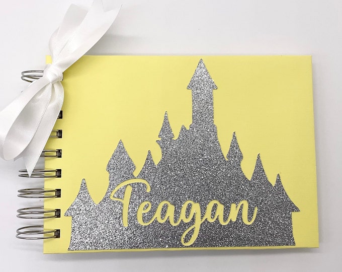 Disney Autograph Book Princess Belle Gold Glitter Disney - Etsy