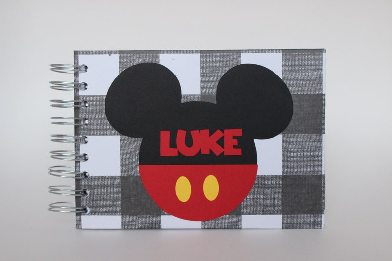Disney Autograph Book Mickey Mouse Buffalo Plaid Disney World | Etsy