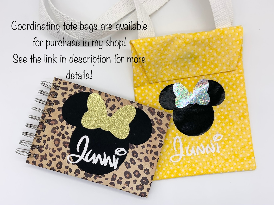 Autograph Book Personalized Minnie Mouse Leopard Animal Print - Etsy