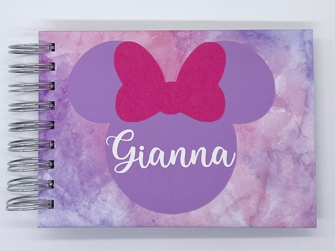 Disney Autograph Book Minnie, Pink and Purple Watercolor, Minnie Mouse ...